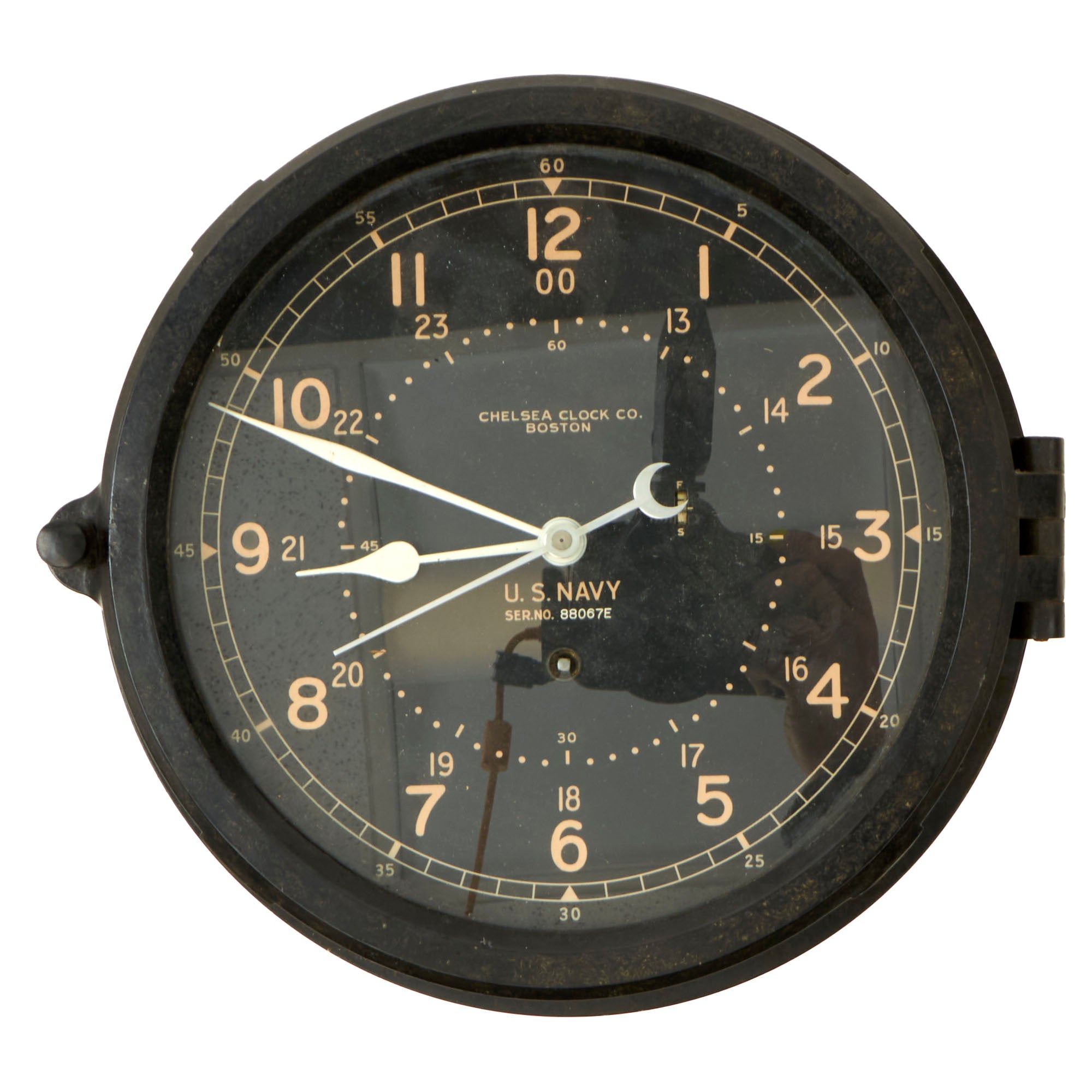 Original U.S. WWII US Navy 24 Hour Ship’s Clock with Original Winding ...