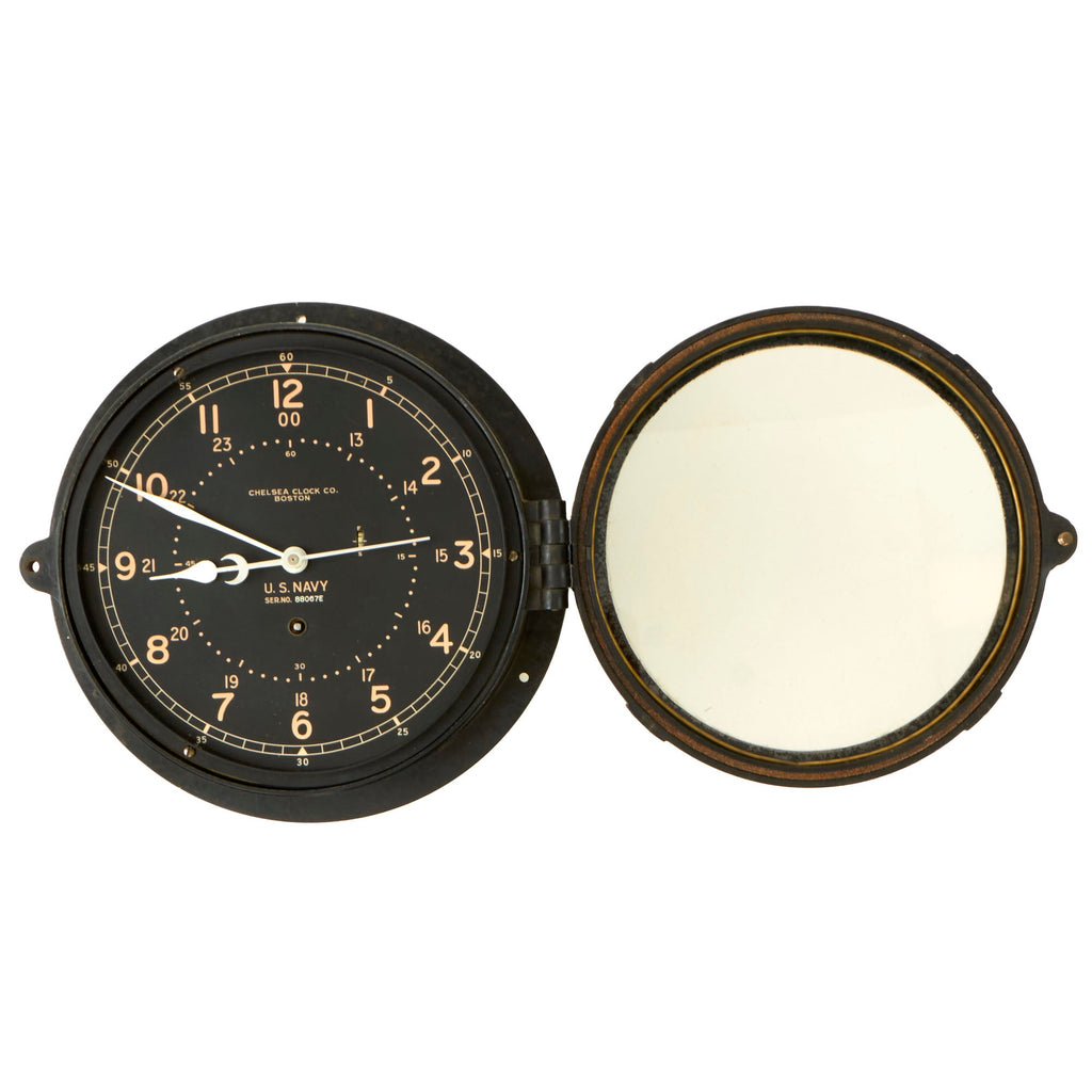 Original U.S. WWII US Navy 24 Hour Ship’s Clock with Original Winding ...
