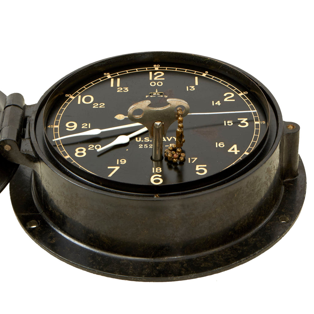 Original U.S. WWII US Navy 24 Hour Ship’s Clock by the Seth Thomas Clo ...