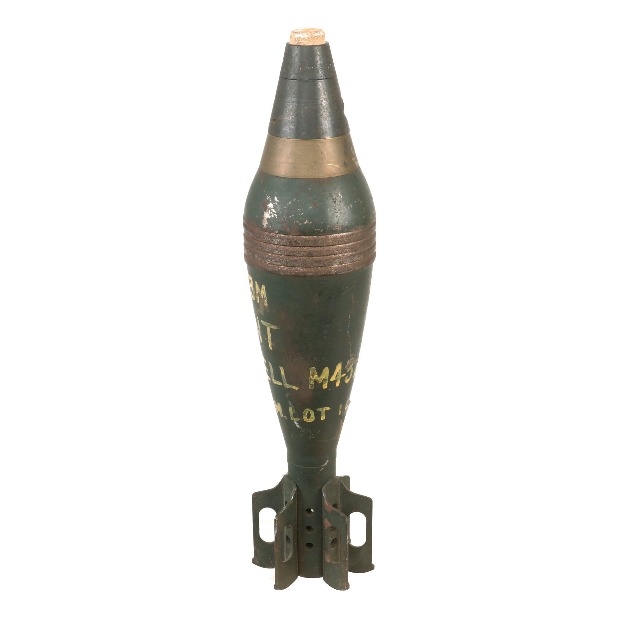 Original U.S. WWII Era INERT 81mm M43A1 HE Mortar Round With M52A2 PD ...