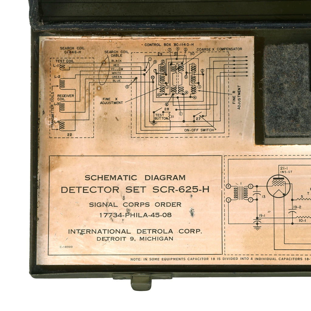 Original U.S. WWII 1945 Dated SCR 625-C Mine Detector – International ...