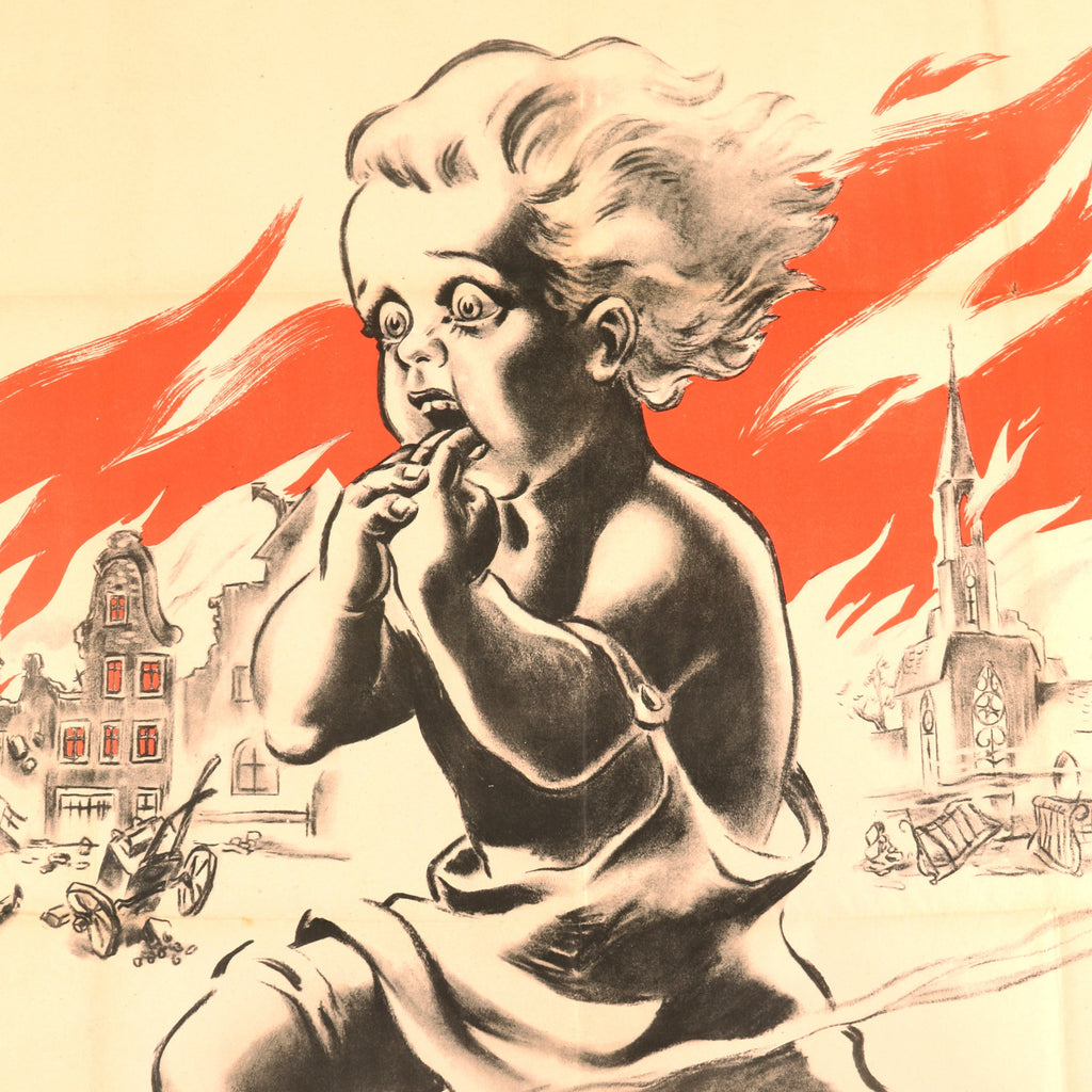 Original German WWII Occupied Dutch The Second Front Little Girl Scorc ...