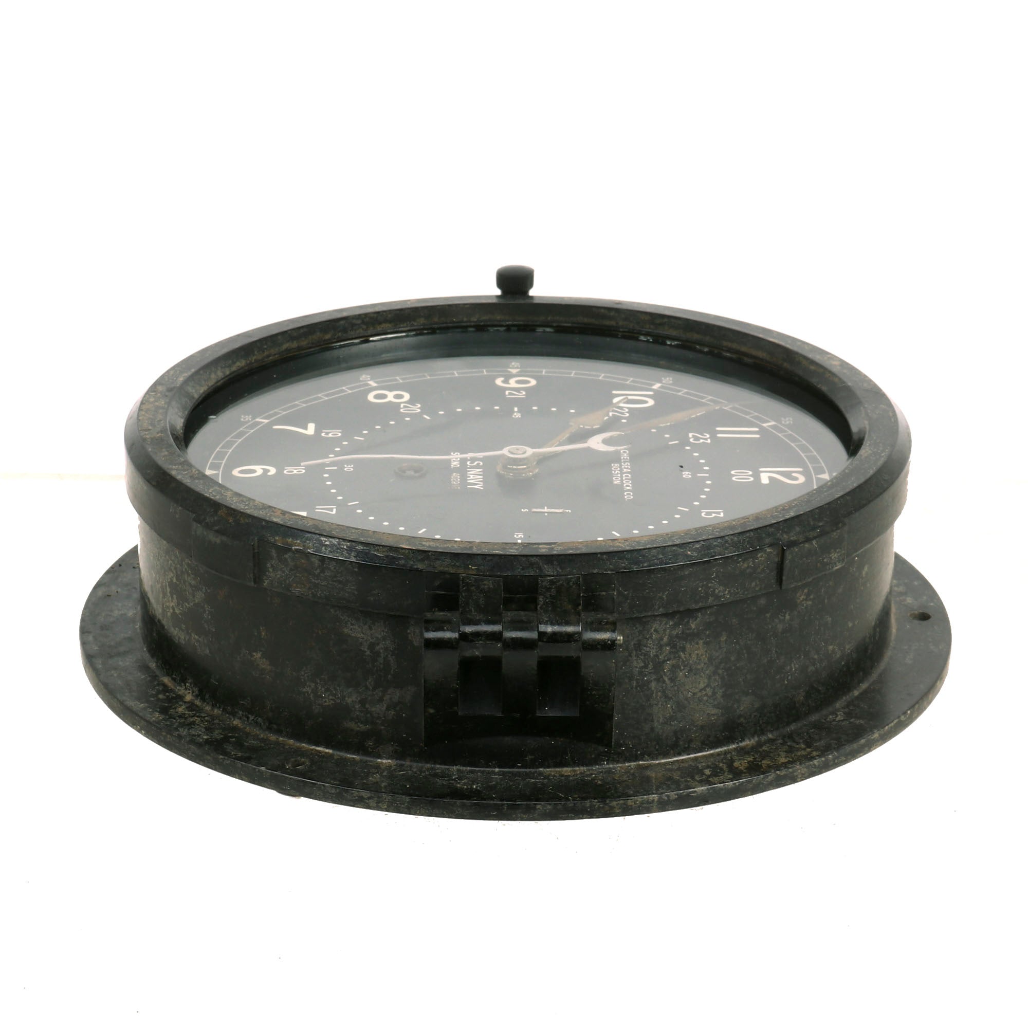 Original U.S. WWII US Navy 24 Hour Ship’s Clock by the Chelsea Clock C ...