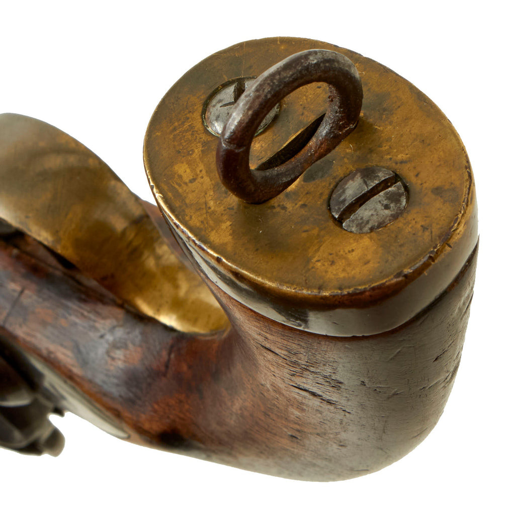 Original Napoleonic Style Belgian Flintlock Naval Pistol with Liège Pr ...