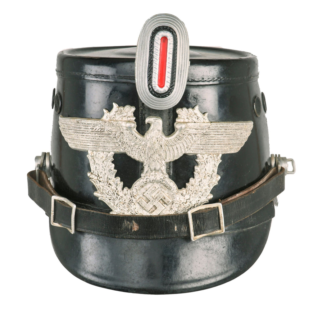 Original German Pre-WWII Early Pattern Metropolitan Police Shako in Bl ...
