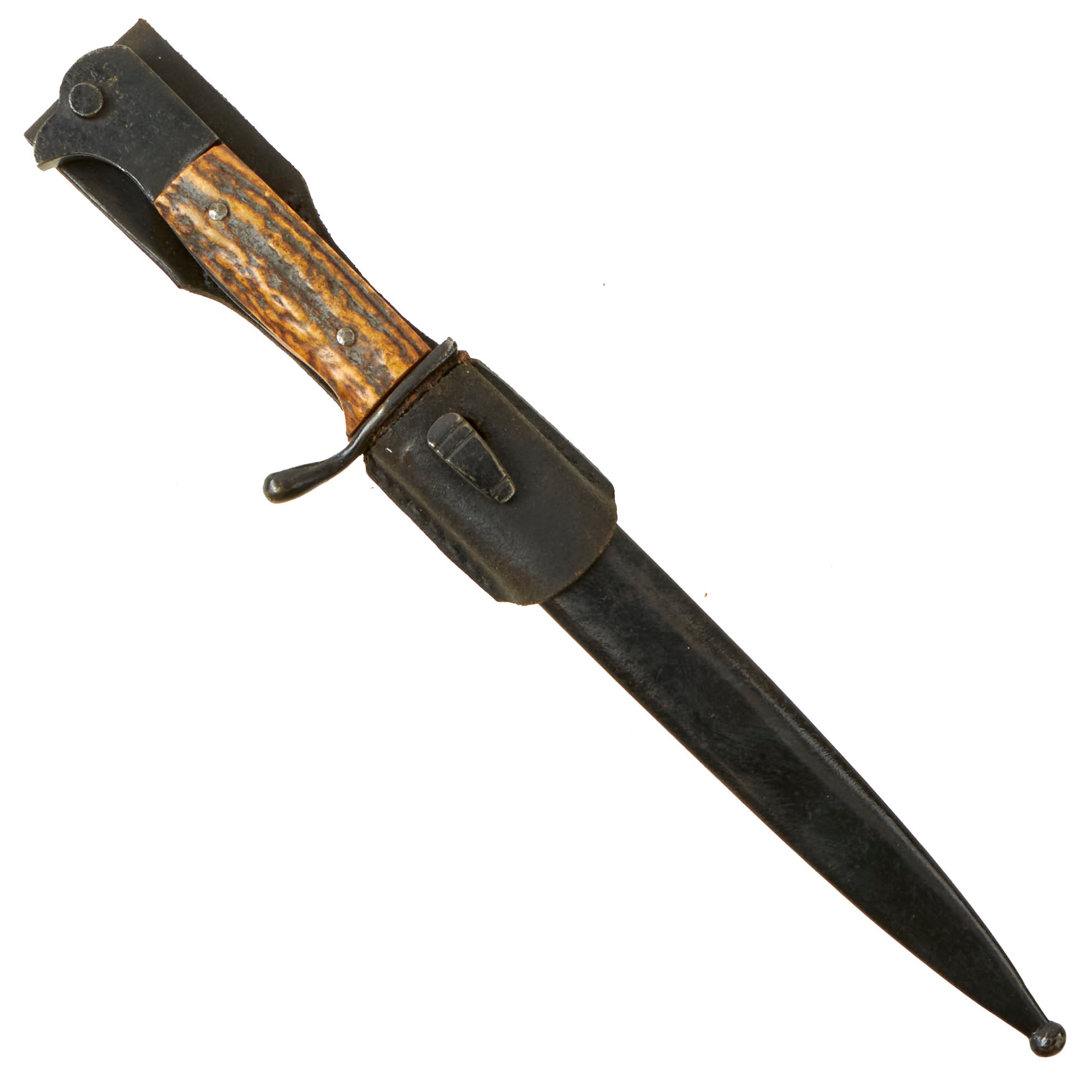 Original German WWII Era Miniature Heer Stag Handle 98k Dress Bayonet ...