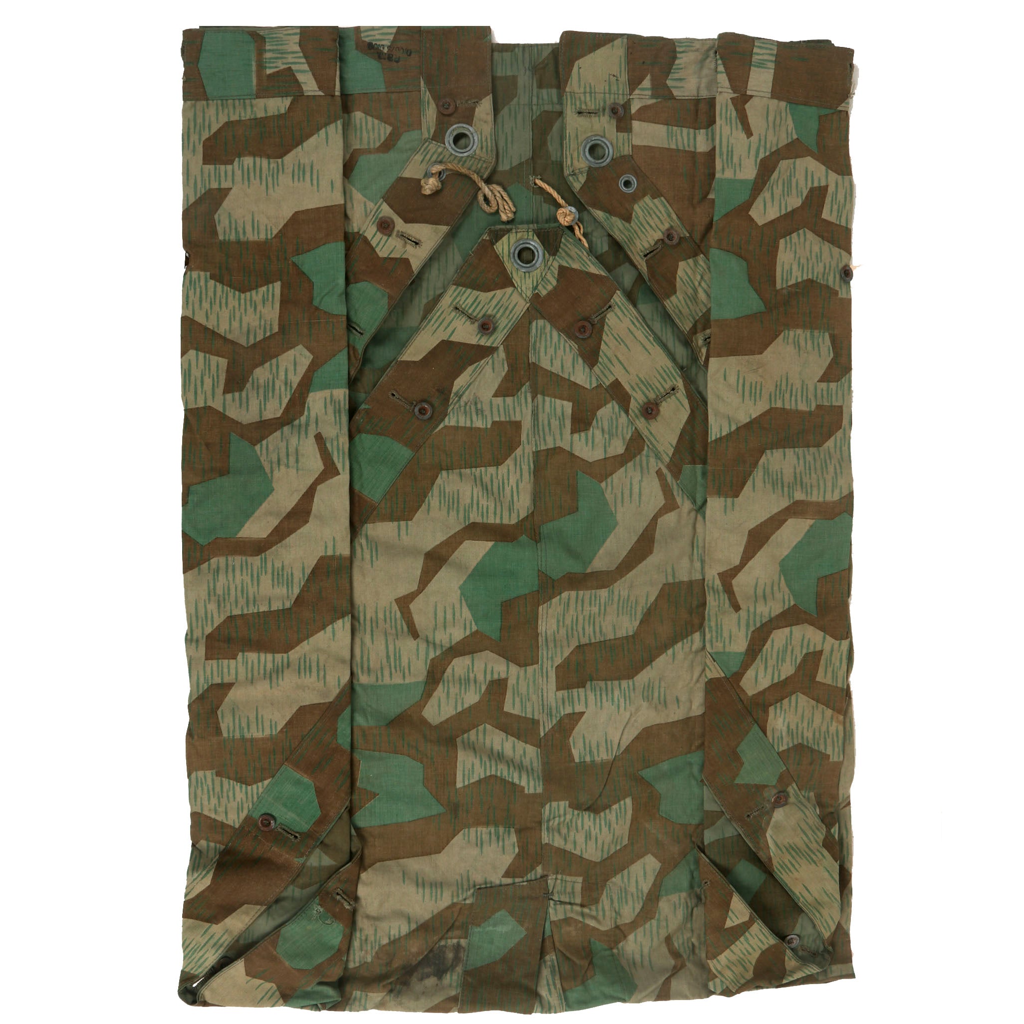 Original German WWII Zeltbahn Tent Quarter & Poncho in Splinter Camouf ...