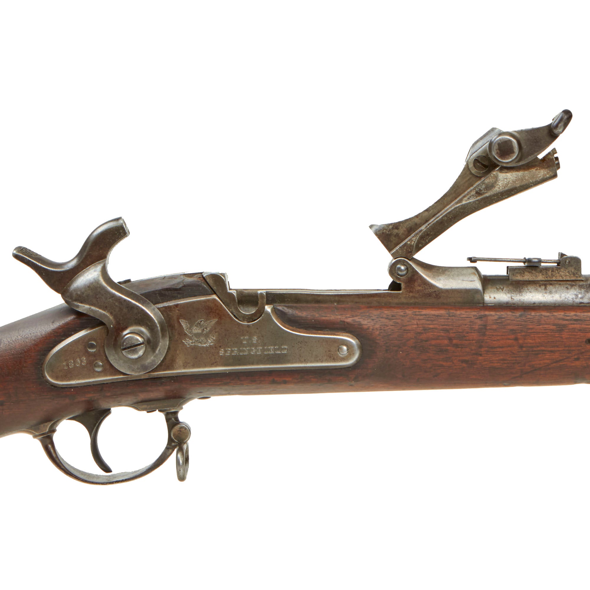 Original U.S. Civil War Springfield M-1863 Rifle Converted to M-1870 S ...