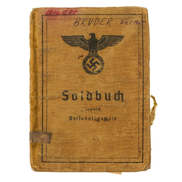 Original German WWII Heer Soldbuch Soldier ID & Payment Book for Eisen ...