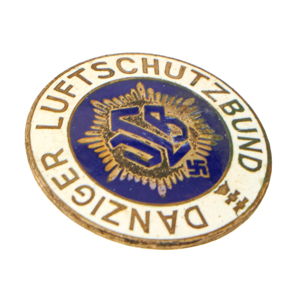 Original German WWII RLB Danziger Luftschutzbund Enamel Membership Pin ...