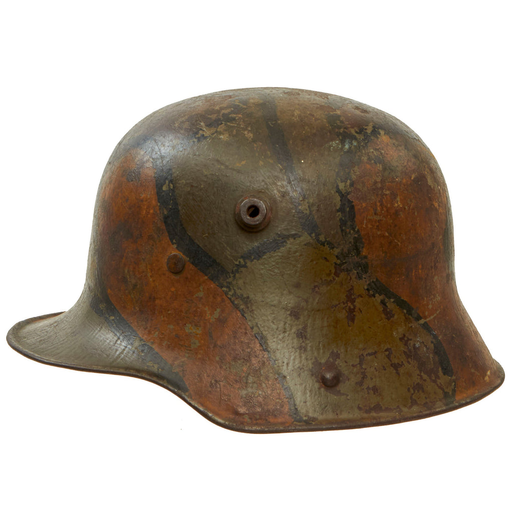 Original Imperial German WWI M16 Stahlhelm Helmet with Panel Camouflag ...