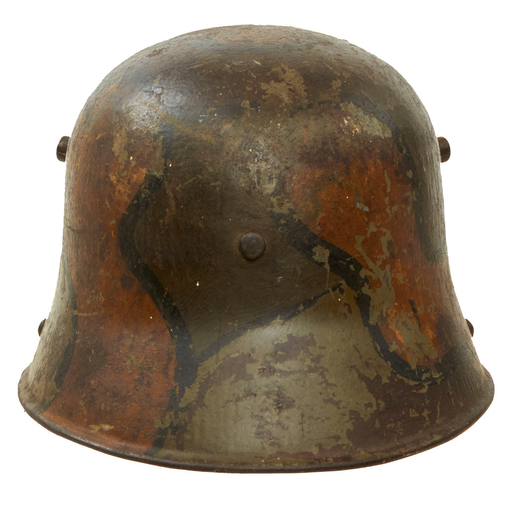 Original Imperial German WWI M16 Stahlhelm Helmet with Panel Camouflag ...