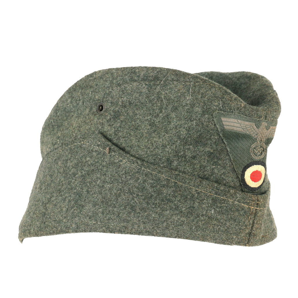 Original German WWII Heer Army EM-NCO Schiffchen M38 Overseas Cap with ...