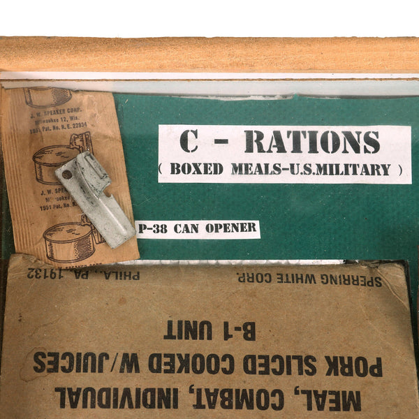 Original U.S. Vietnam War C-Ration Display Case with Cutaway of Box ...
