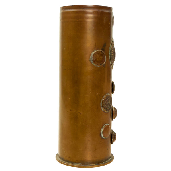 Original German WWI Artillery Trench Art Shell with German Buckle & Bu ...