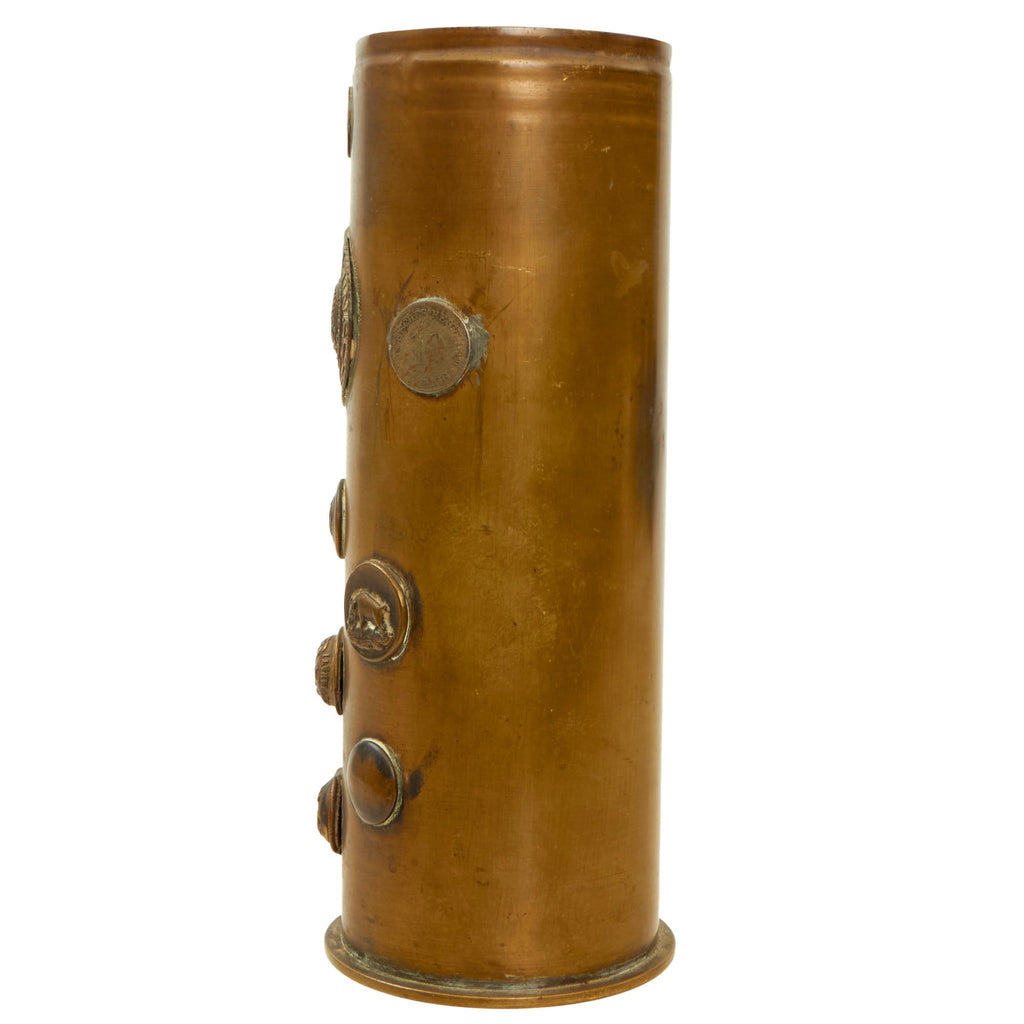 Original German WWI Artillery Trench Art Shell with German Buckle & Bu ...