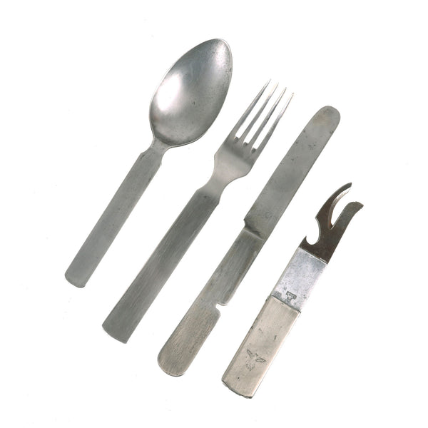 Original German WWII Mess Kit Utensil Set - Set of Steel - Dated 1943 ...