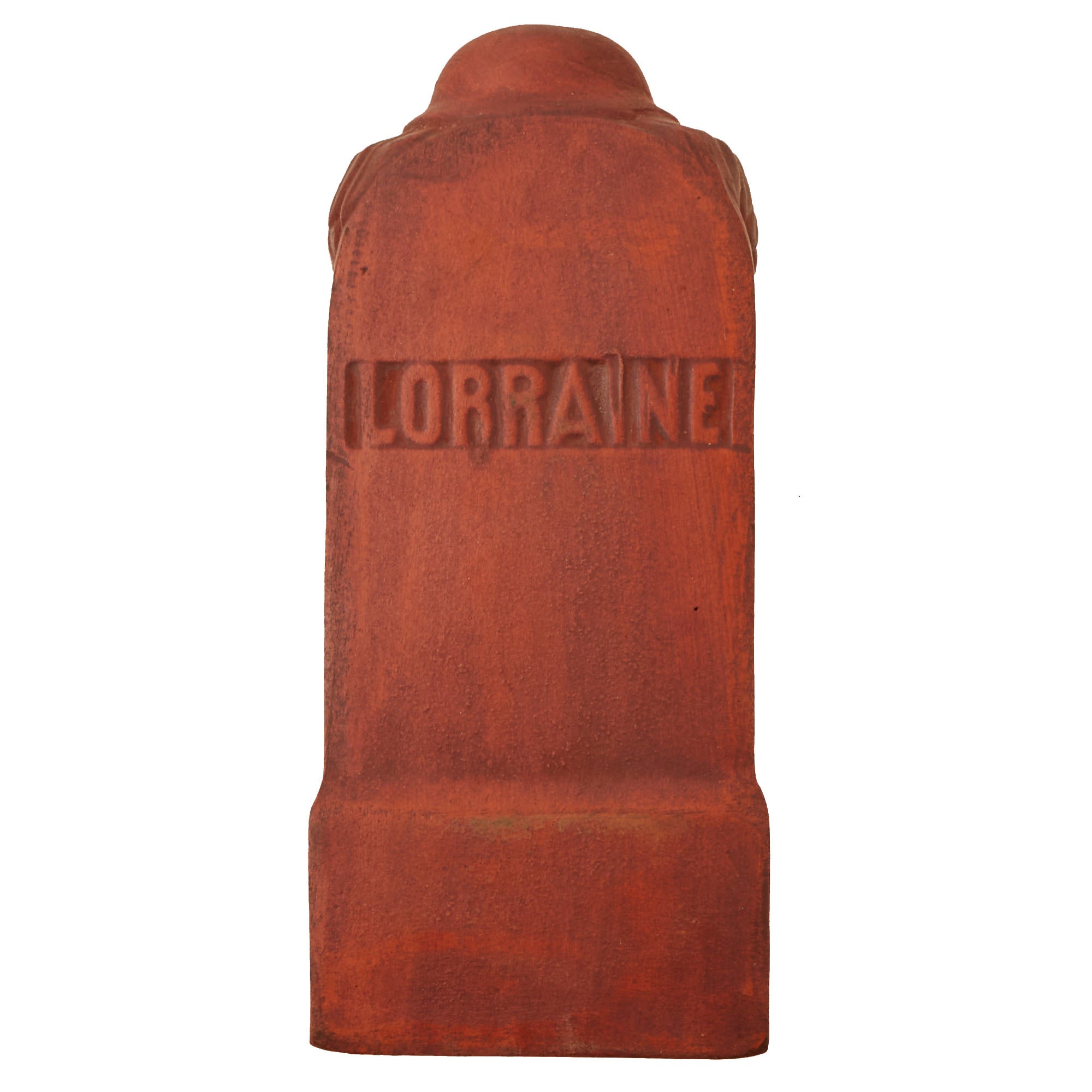 Original French WWI Clay Sacred Earth Marker with Dirt from Lorraine i ...