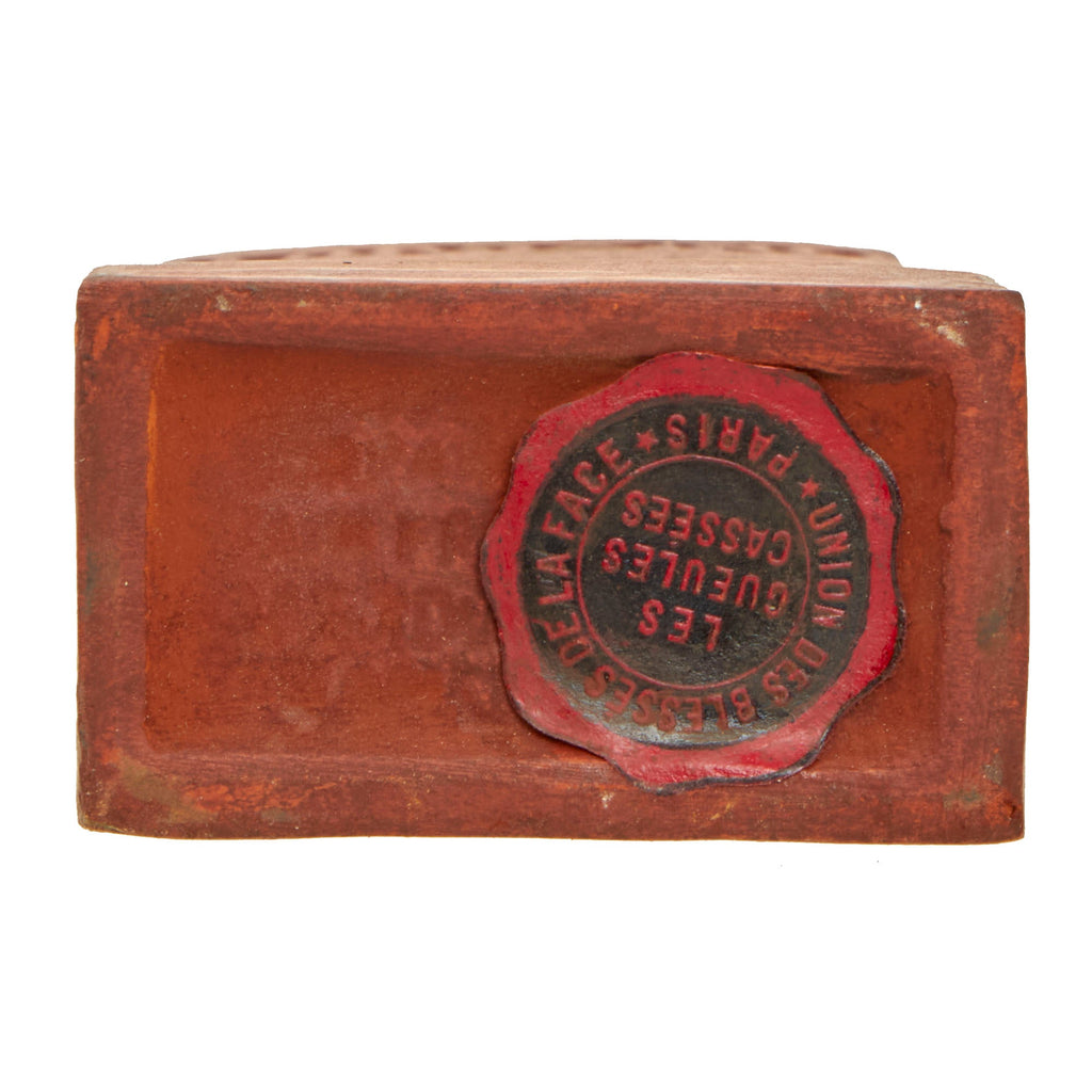 Original French WWI Clay Sacred Earth Marker with Dirt from Lorraine i ...