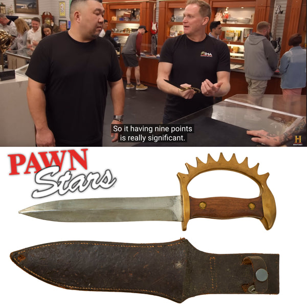 Original U.S. WWII M.H. Cole 9 Point Guard Knuckle Knife with Original ...