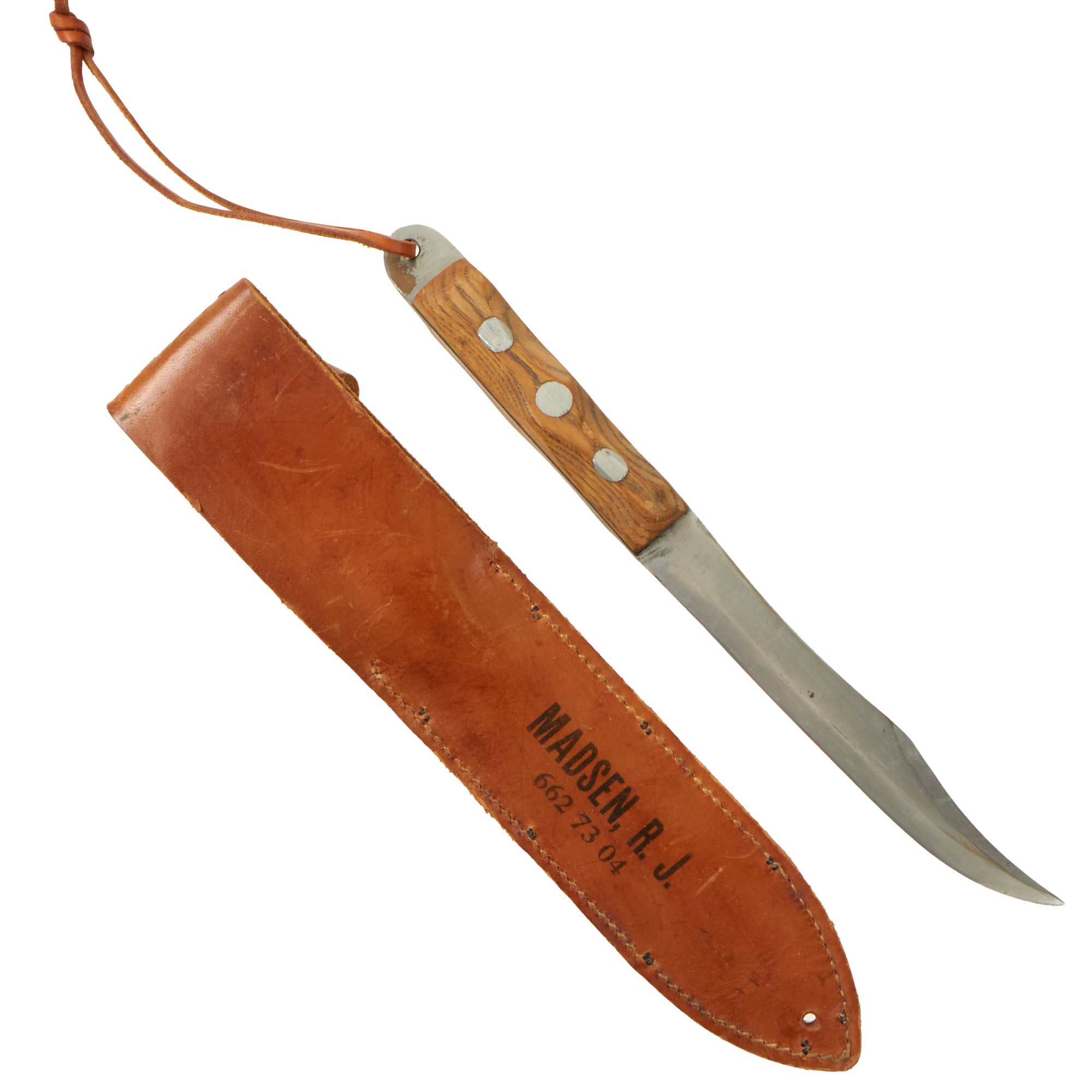 Original U.S. WWII EK Model 9 Marine Fighting Knife with Named Scabbar ...