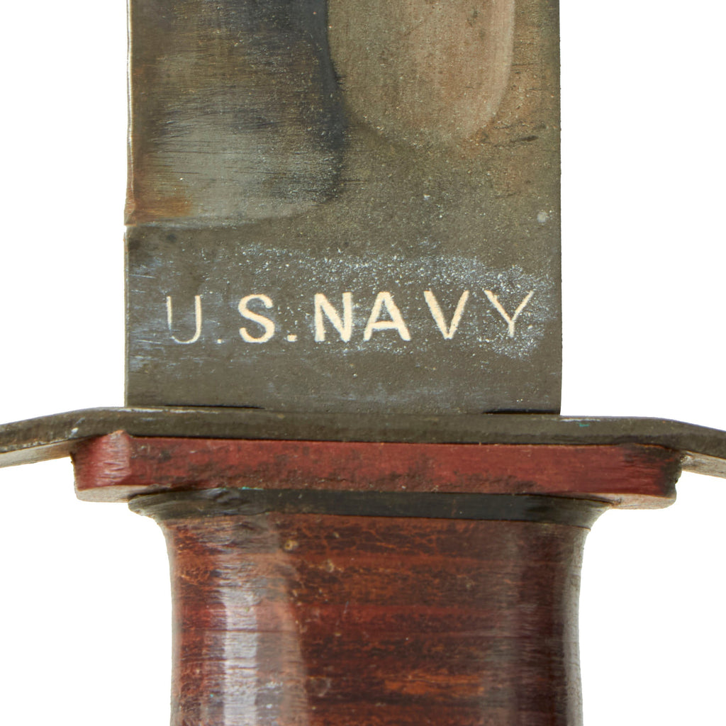 Original U.S. WWII US NAVY PAL RH-37 Fighting Knife with USN Marked “F ...