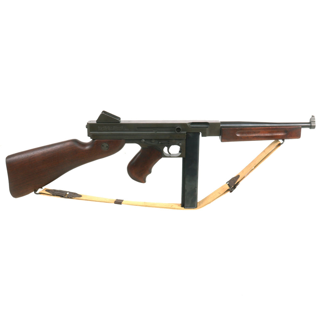 Original U.S. WWII Thompson M1 Display SMG with Non-Firing Steel Recei ...