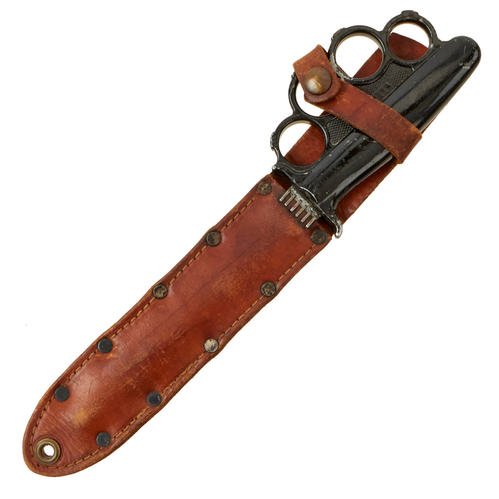 Original Rare U.S. WWII Everitt Black Handle Knuckle Fighting Knife wi ...