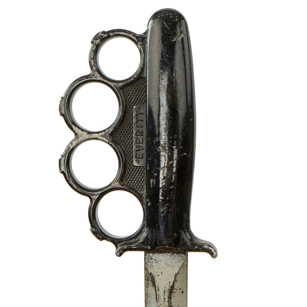 Original Rare U.S. WWII Everitt Black Handle Knuckle Fighting Knife wi ...