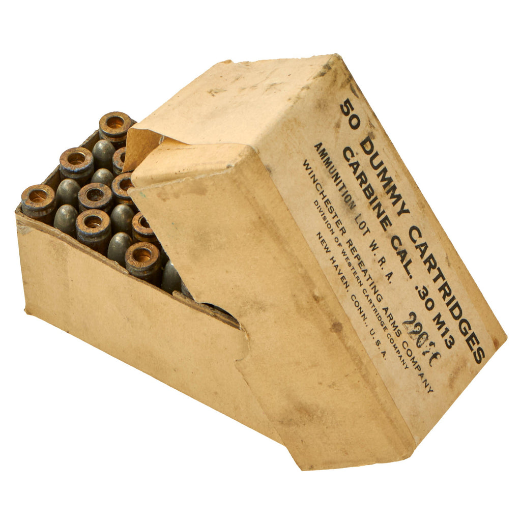 Original U.S. WWII Box of Carbine Dummy Cal. .30 M1 Carbine Ammunition ...