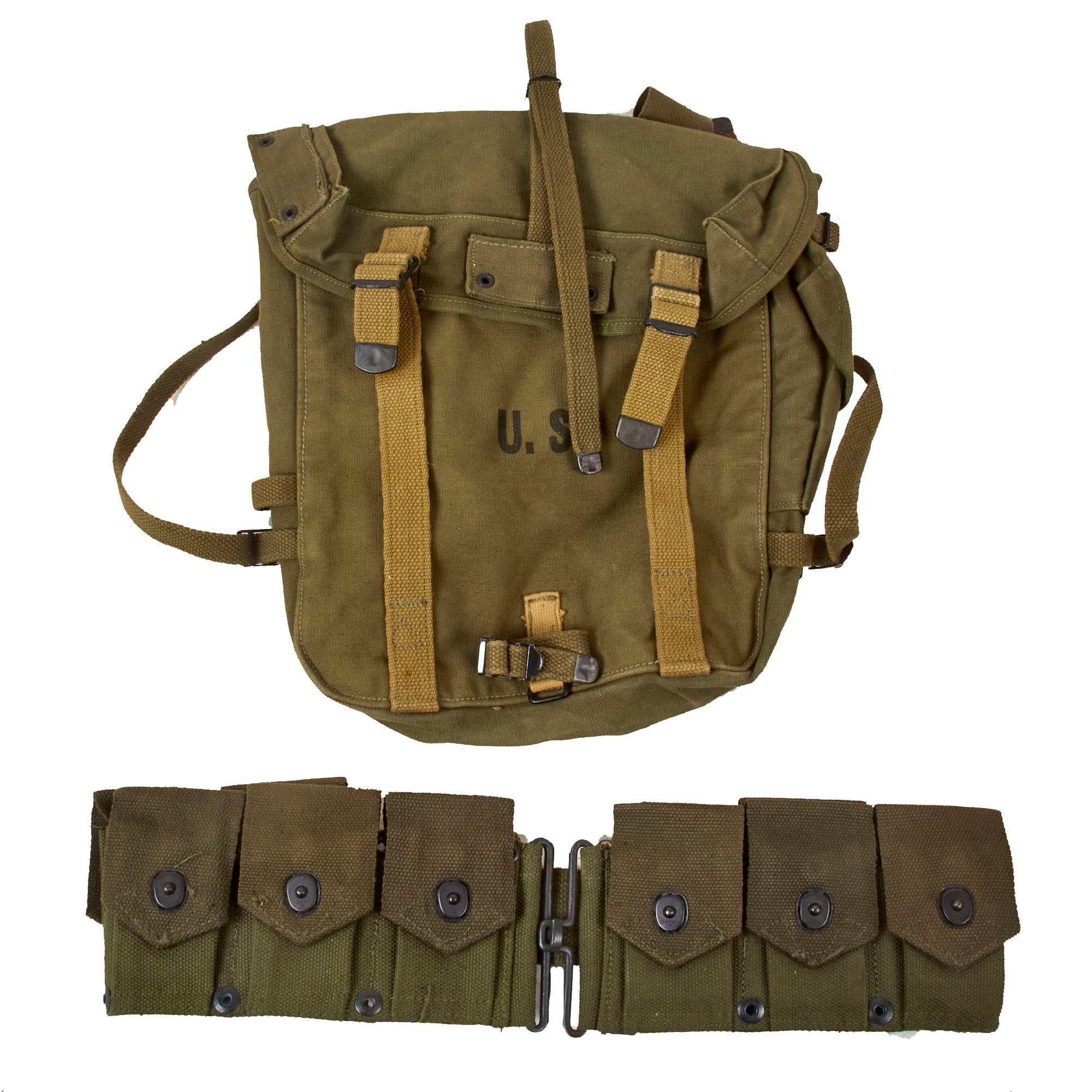 Original U.S. WWII & Korean War Era G.I. Field Gear Lot Featuring M192 ...