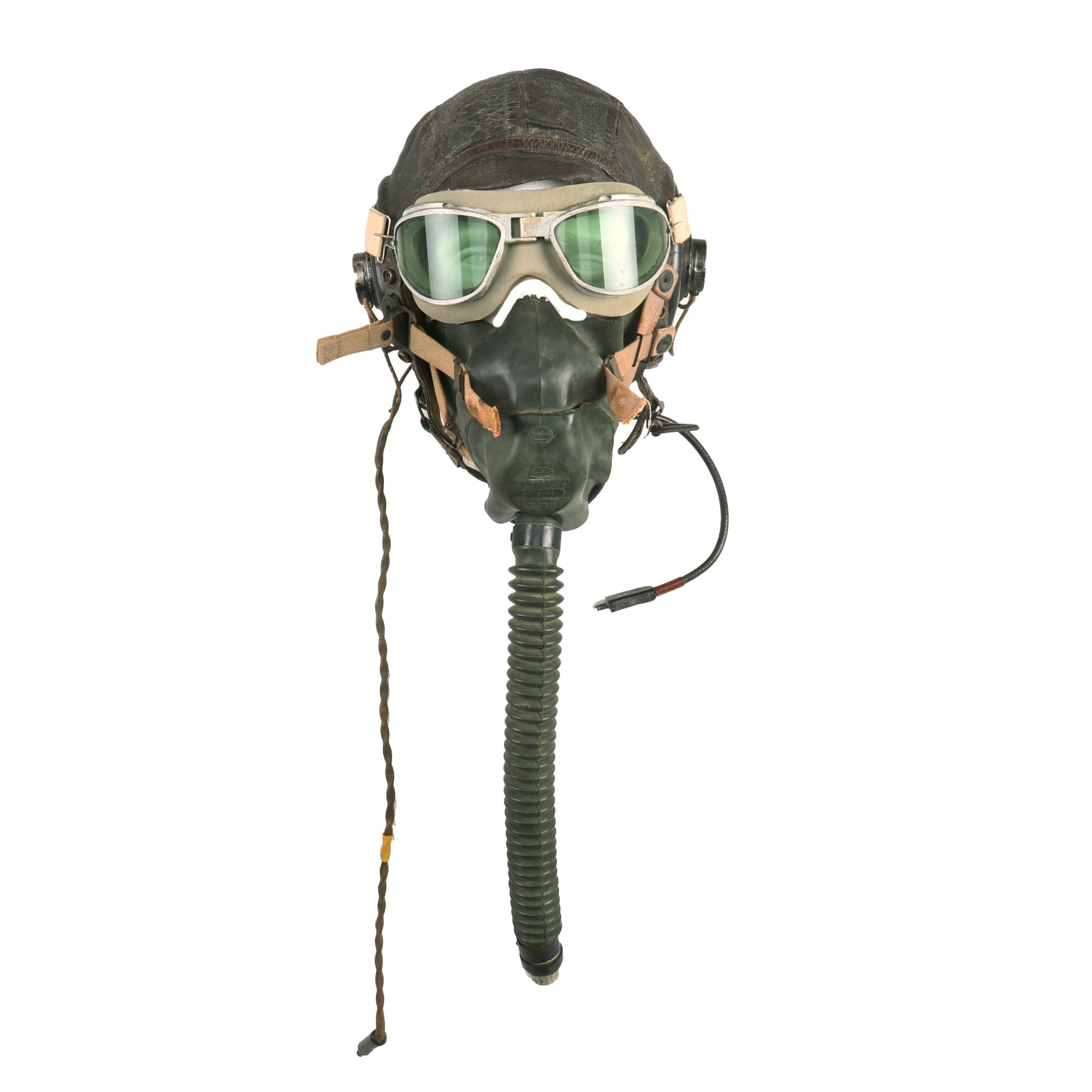 Original U.S. WWII USAAF Aviator Flight Helmet Set - AN6530 Goggles, E ...