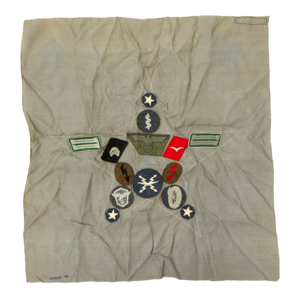 Original U.S. WWII Scarf with Attached German Insignia Named to POW Ob ...