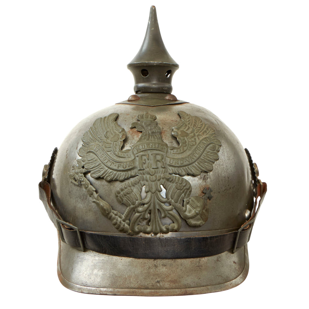 Original WWI German M1915 Prussian Line Kürassier Lobster Tail Pickelh ...