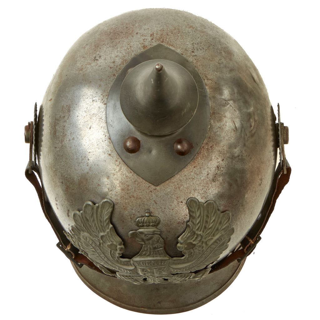 Original WWI German M1915 Prussian Line Kürassier Lobster Tail Pickelh ...