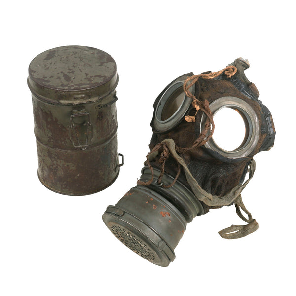 Original Imperial German WWI M1917 Ledermaske Gas Mask with Can ...