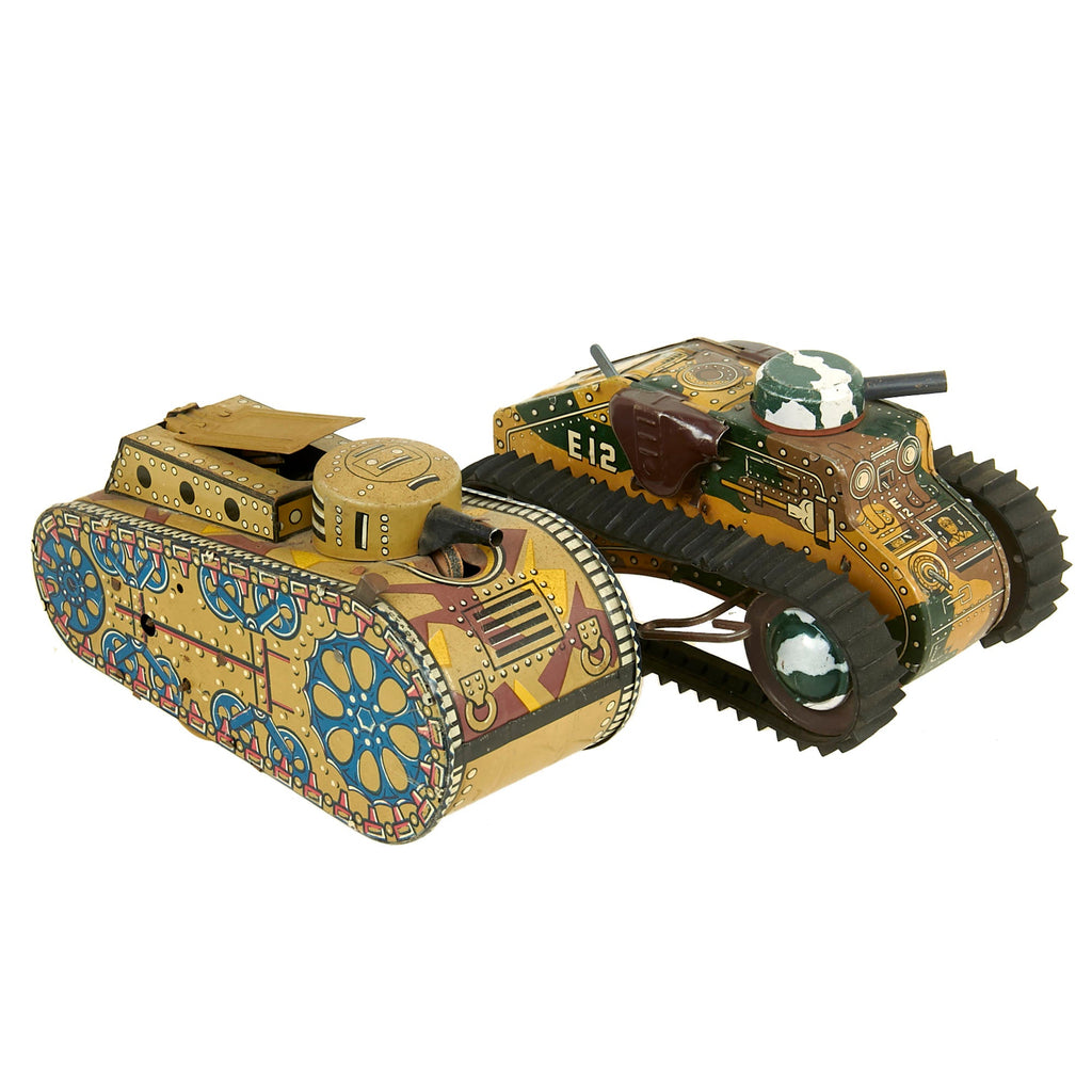 Original U.S. WWII Era Tin Lithographed Mechanical Toy Tanks by Louis ...