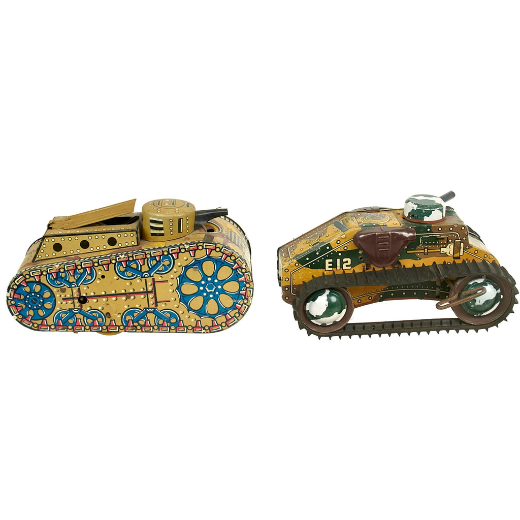 Original U.S. WWII Era Tin Lithographed Mechanical Toy Tanks by Louis ...