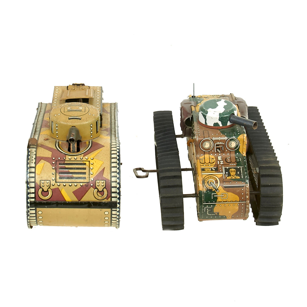 Original U.S. WWII Era Tin Lithographed Mechanical Toy Tanks by Louis ...