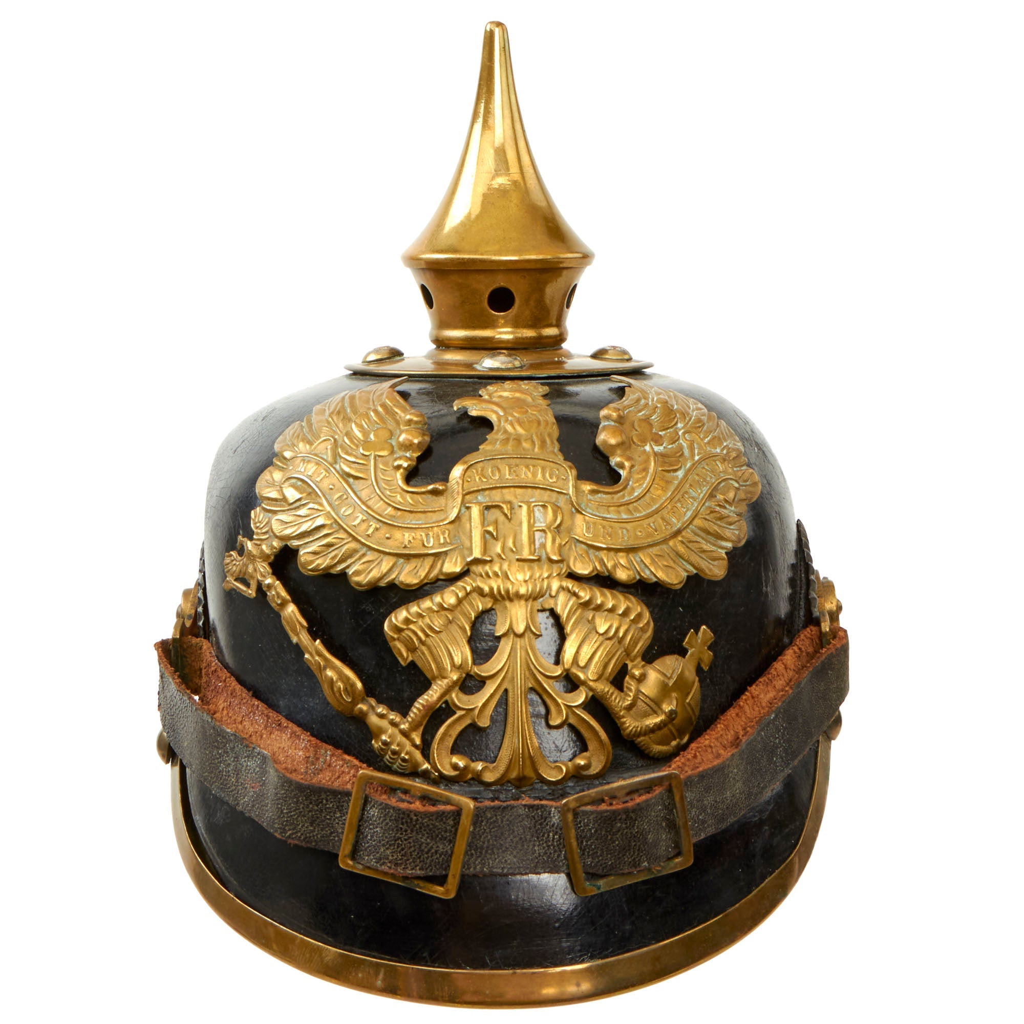 Original German WWI Prussian M1895 Pickelhaube Spiked Helmet with Orig ...