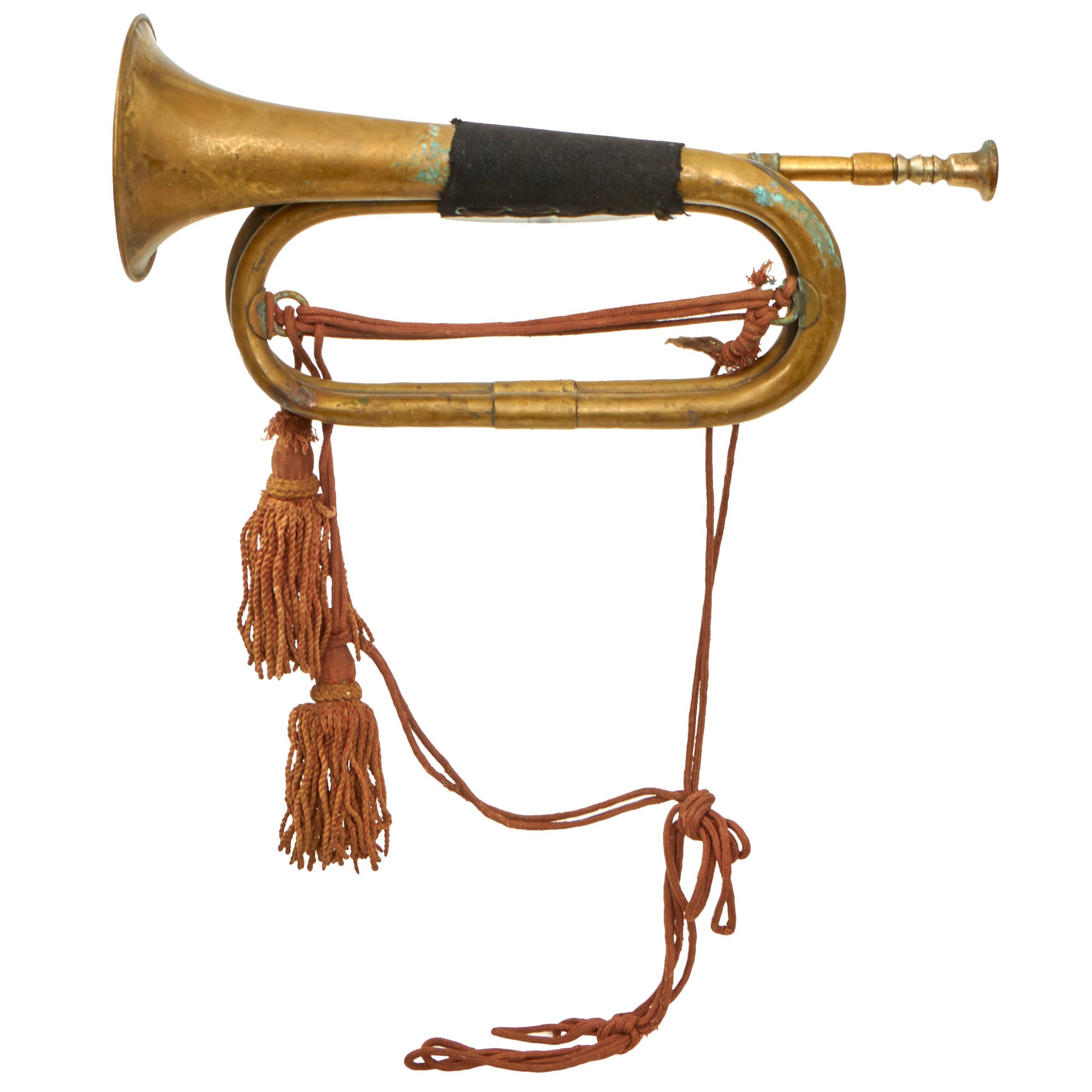 Original WWII Imperial Japanese Army Brass Bugle with Black Wrap & Ora ...