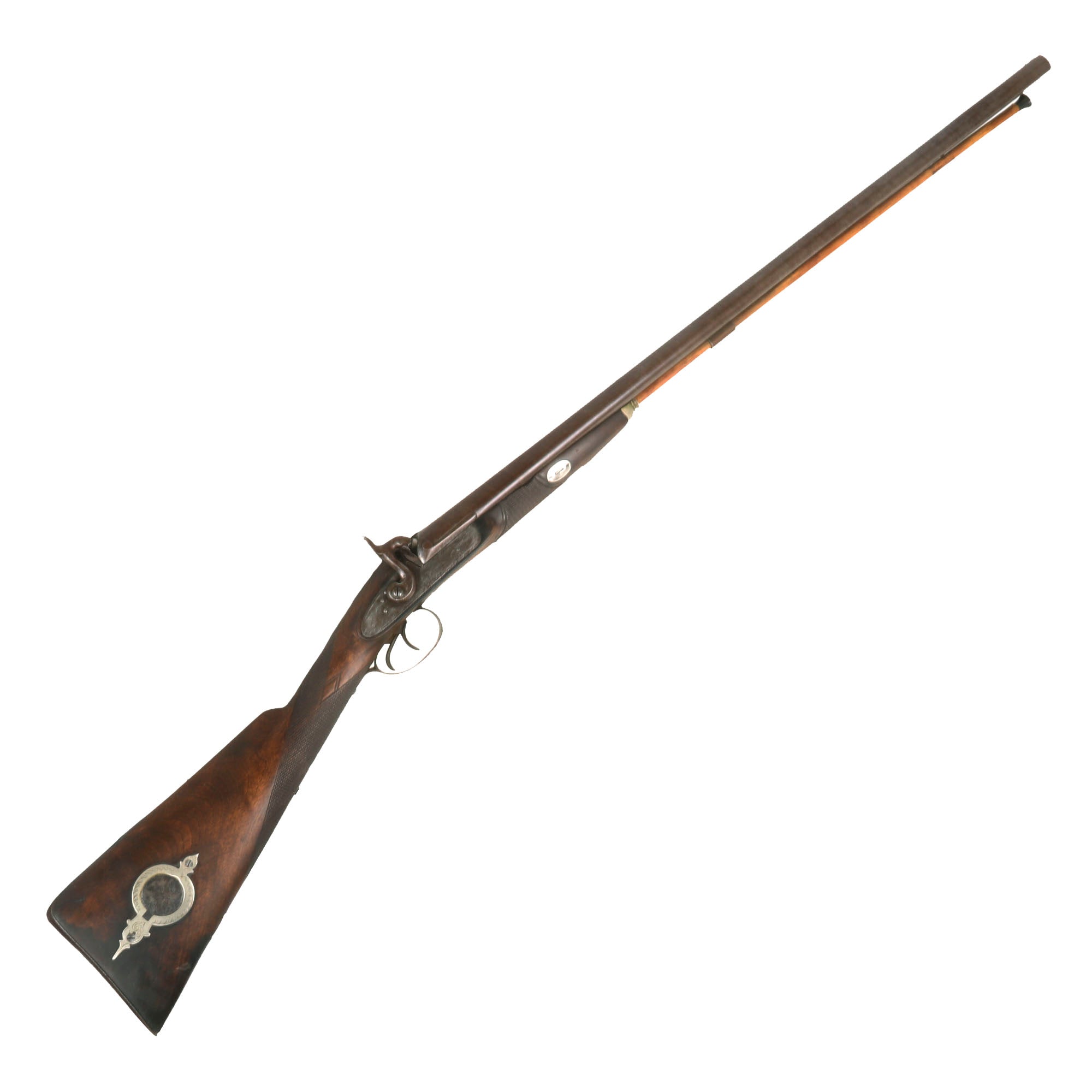 Original British 13 Bore Double Barrel Percussion Shotgun by James Har ...