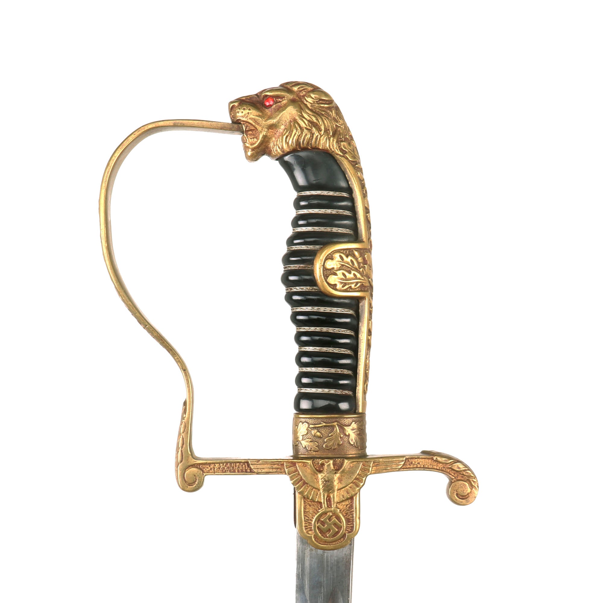 Original German WWII Army Heer Officer's Lion Head Sword by Robert Kla ...