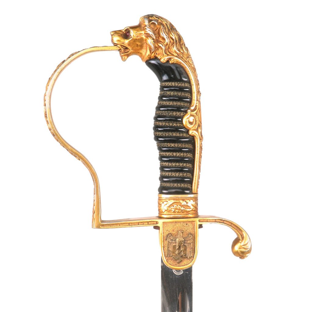 Original German WWII Heer Army Officer's Lion Head Sword by WKC Waffen ...