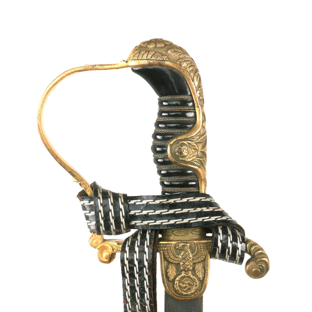 Original German WWII Army Officer Emil Voos Style Dove Head Sword with ...