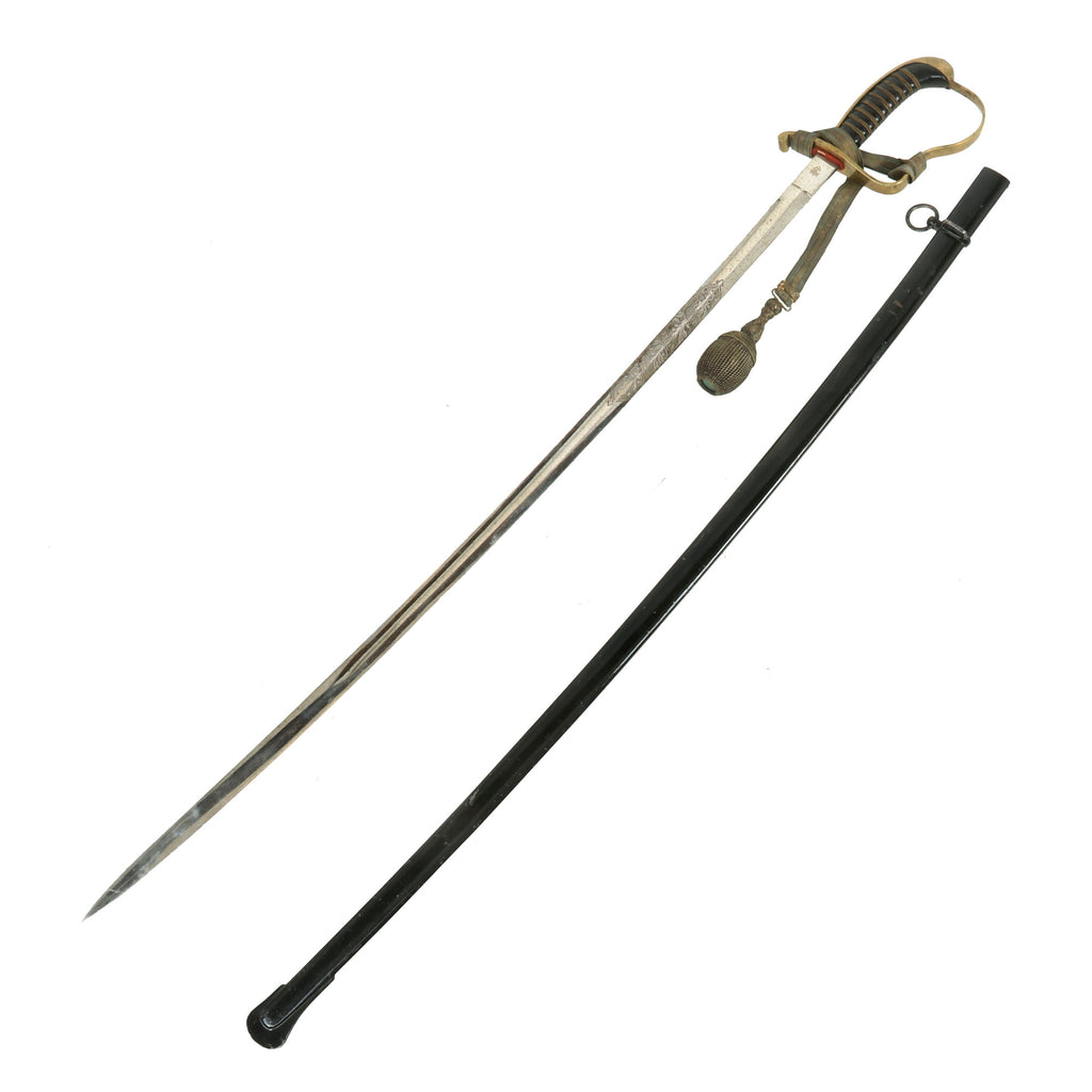 Original German WWI Bavarian Infantry NCO Etched Dove’s Head Sword Wit ...