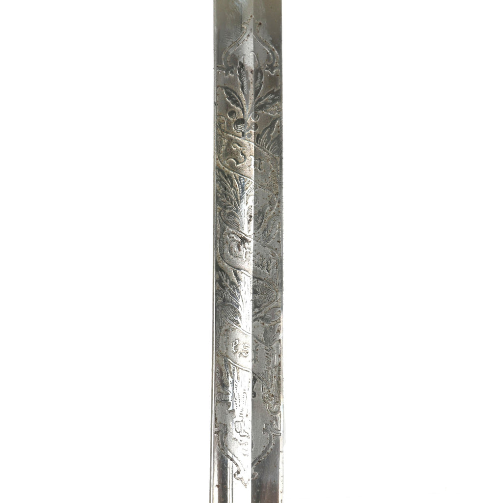 Original German WWI Bavarian Infantry NCO Etched Dove’s Head Sword Wit ...