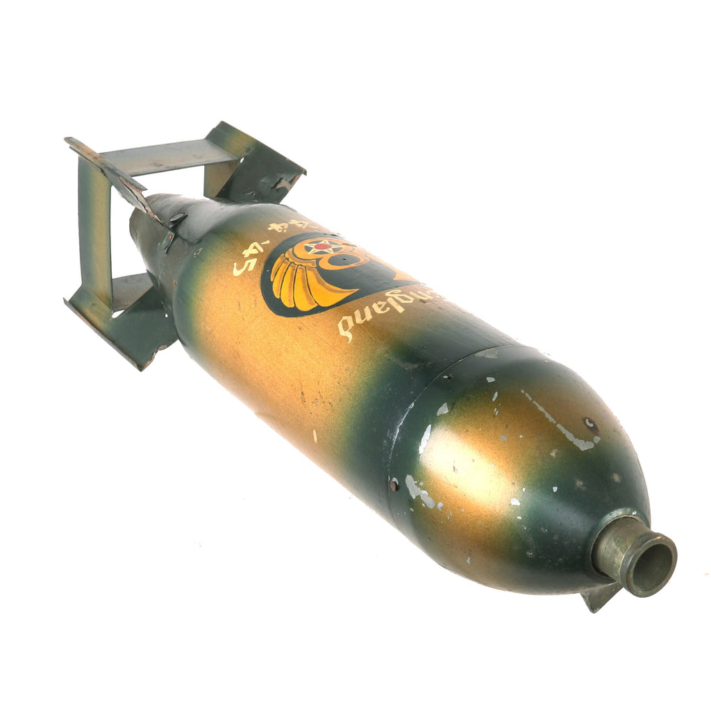 Original U.S. WWII 8th Air Force Inert Aerial Bomb Trench Art Display ...
