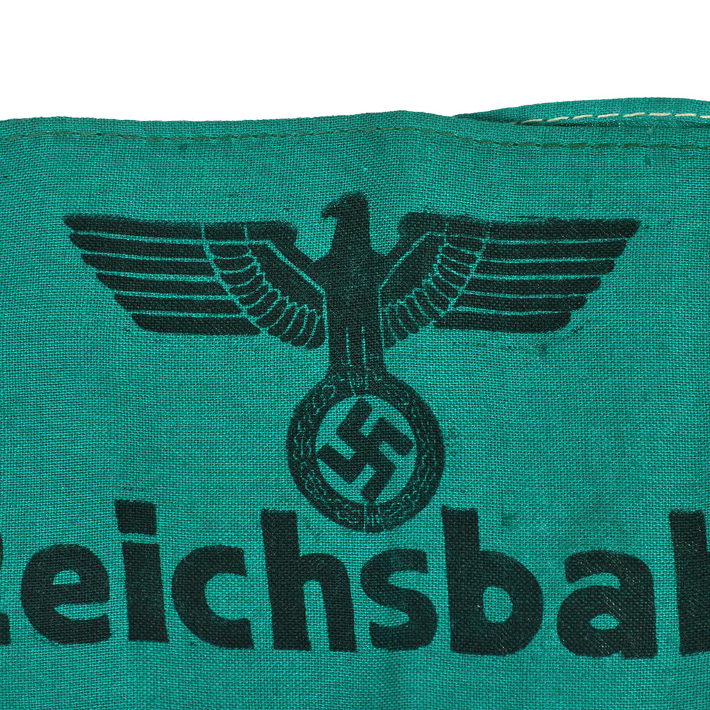 Original German WWII Reichsbahn National Railway Printed Green Armband ...