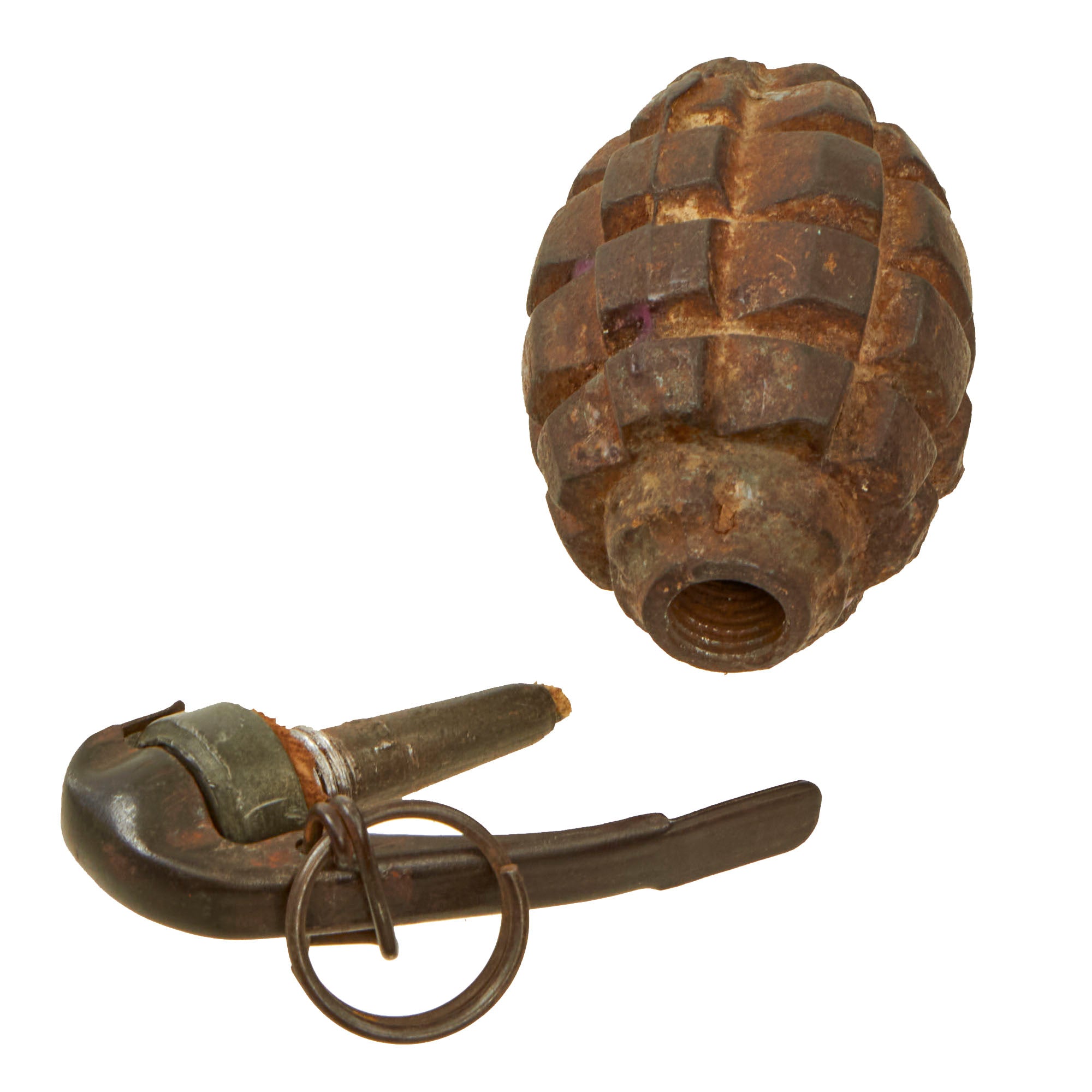 Original French WWI F1 Hand Grenade with Billant Modèle 1916 Fuse - In ...